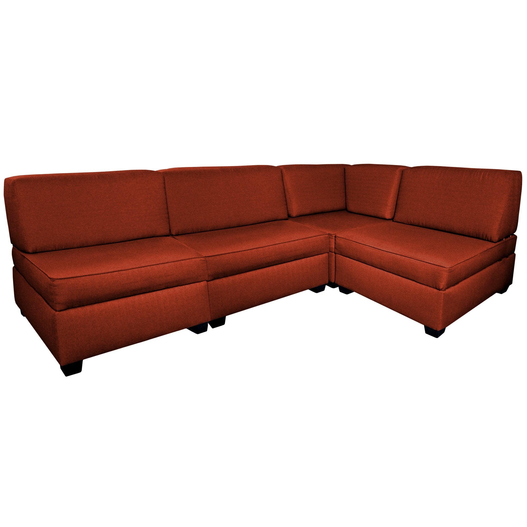red corner sofas